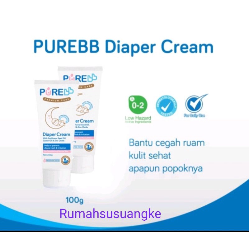 Jual PURE BB Diaper Cream 100gr&200gr#Rash Cream 50gr#Soothing Cream ...