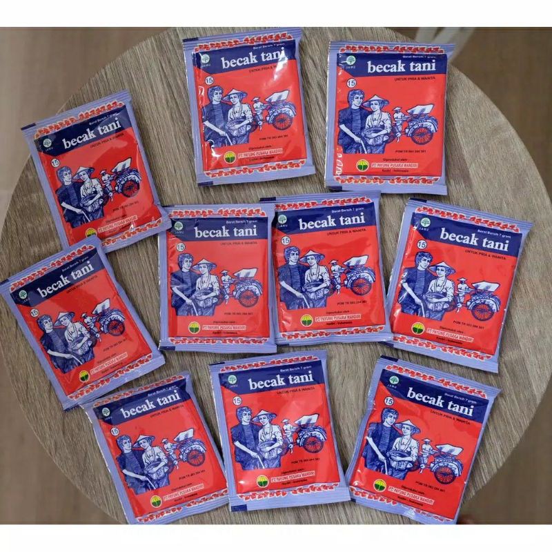 Jual Jamu Cap Becak Tani 1 Pack isi 25 Sachet - Payung Pusaka | Shopee ...