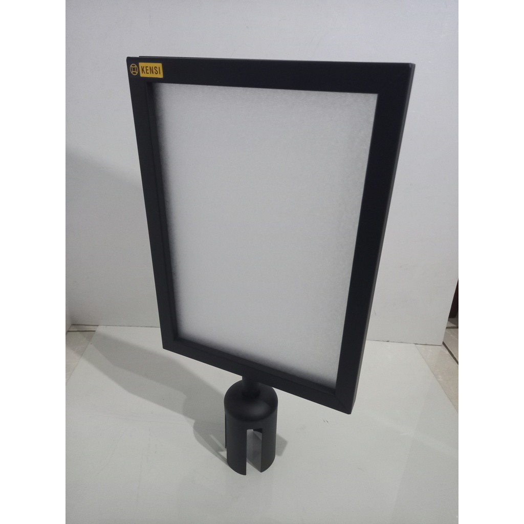 Jual KENSI Sign Board FRAME A4 Potrait berdiri Signage stainless Hitam ...