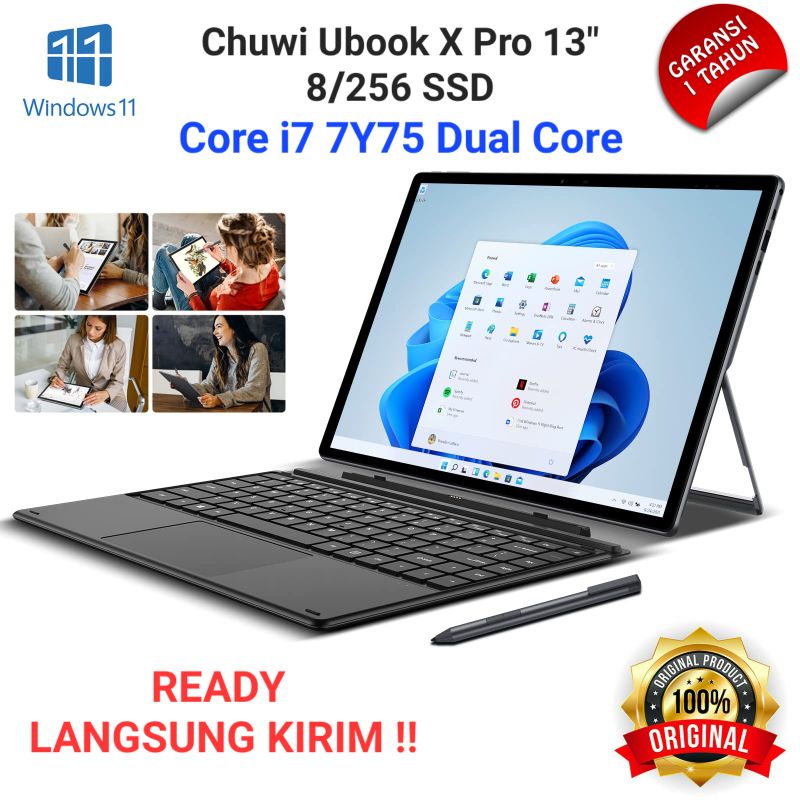 Jual Ubook X Pro Core i7 7Y75 Dual Core 13" 8/256GB SSD Win 11 | Shopee ...