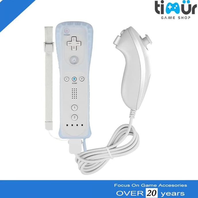 Jual Wiimote + Nunchuk Controller Motion Plus Nintendo Wii Putih ...
