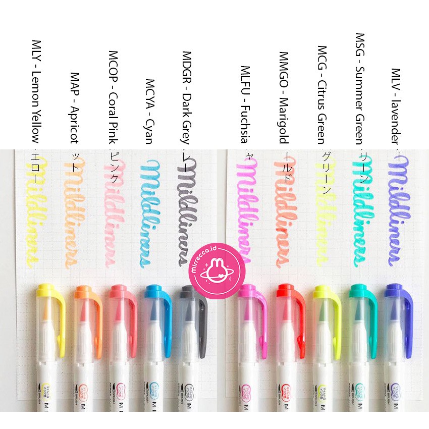 Jual NEW COLOR - ZEBRA MILDLINER BRUSH PEN & MARKER DOUBLE ENDED HIGHLIGHTER | Shopee Indonesia