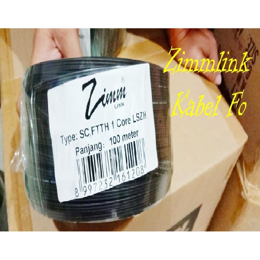 Jual Zimmlink Kabel Dropcore SC, FTTH 1 Core LSZH Precon 100 Meter ...