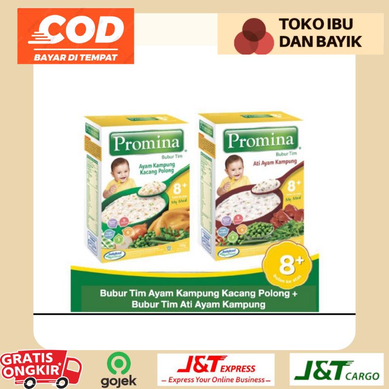 Jual PROMINA BUBUR TIM 8+ RASA ATI AYAM KAMPUNG DAN AYAM KAMPUNG KACANG ...