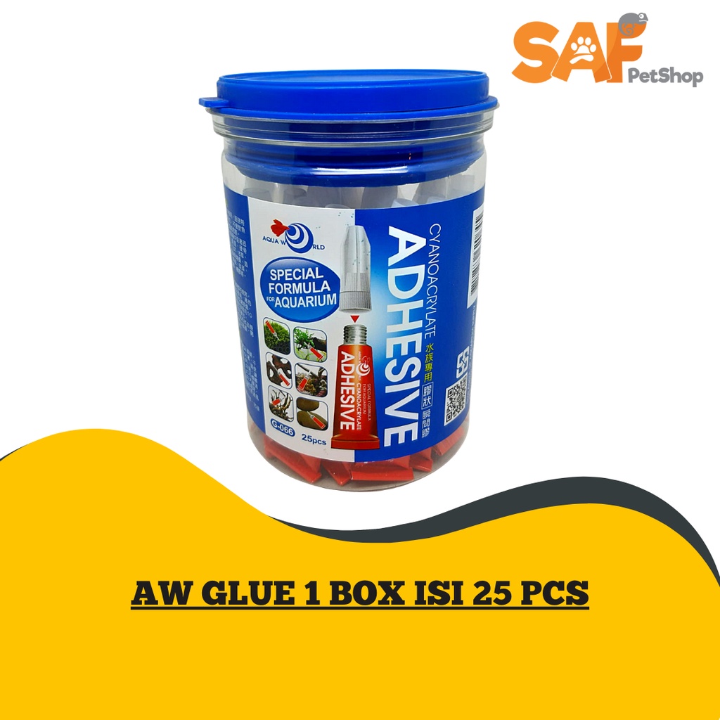 Jual AQUAWORLD GLUE LEM CORAL DAN AQUASCAPE SATU BOX ISI 25 PCS ...