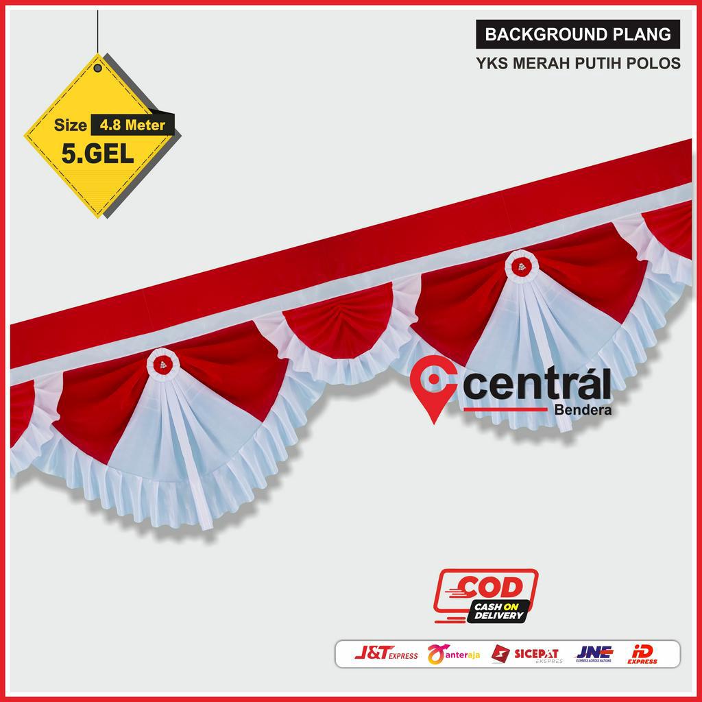 Jual BENDERA BACKGROUND MERAH PUTIH YKS POLOS DEKORASI AGUSTUSAN 5 ...