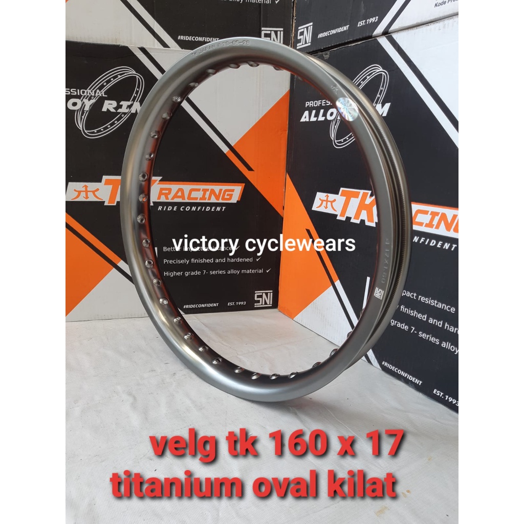 Jual VELG TK RACING 160X17 OVAL KILAT TITANIUM, SILVER, BRONZE PER 1 ...