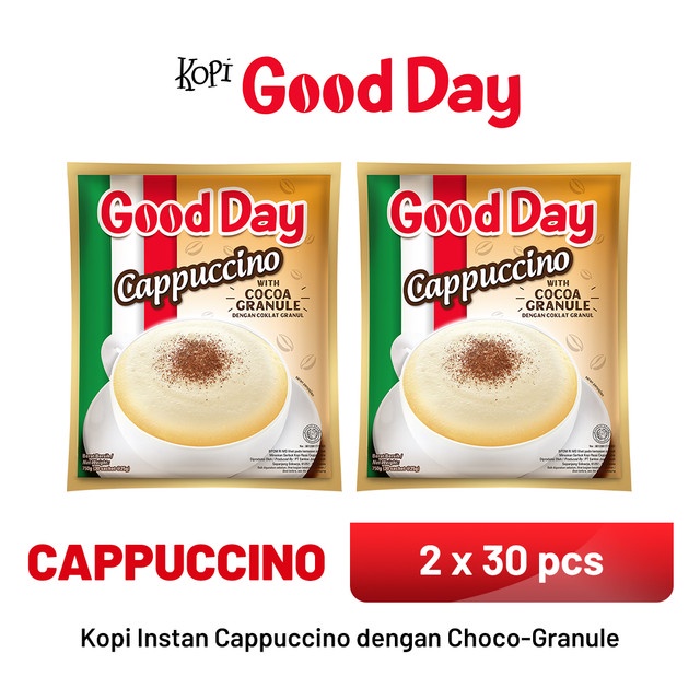 Jual Good Day Cappuccino 2 Bag ( Isi 30 Pcs x 25 Gram ) | Shopee Indonesia