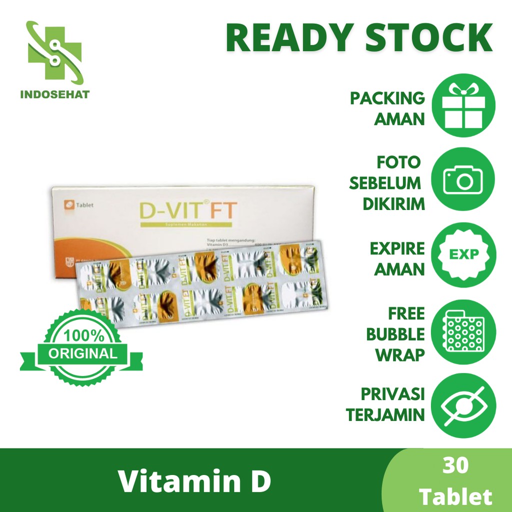 Jual D-VIT FT 400IU Per Box 30 Tablet | Shopee Indonesia