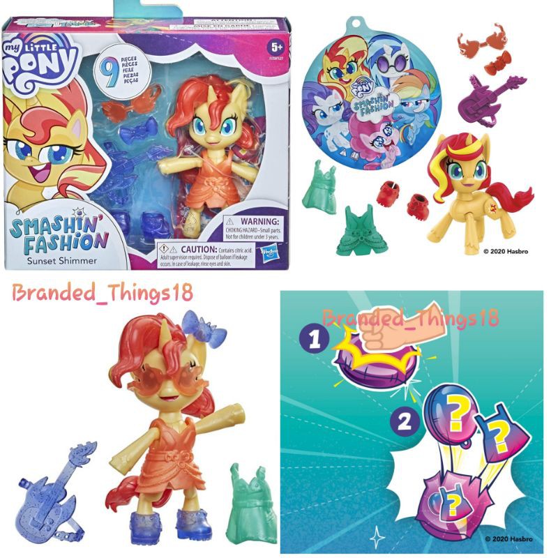 Jual MLP My Little Pony Sunset Shimmer Yellow Figure Smashin Fashion ...