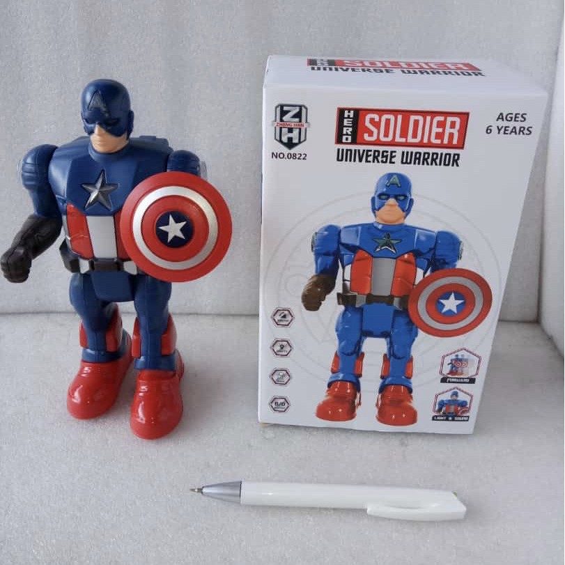 Jual MAINAN ROBOT CAPTAIN AMERIKA AVENGERS SUARA JALAN BATERAI | Shopee ...