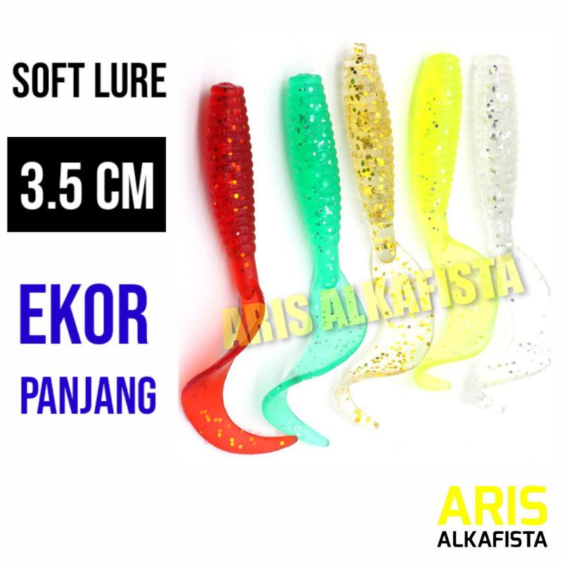 Jual Umpan Pancing Soft Lure 3.5 Cm Ekor Panjang | Shopee Indonesia