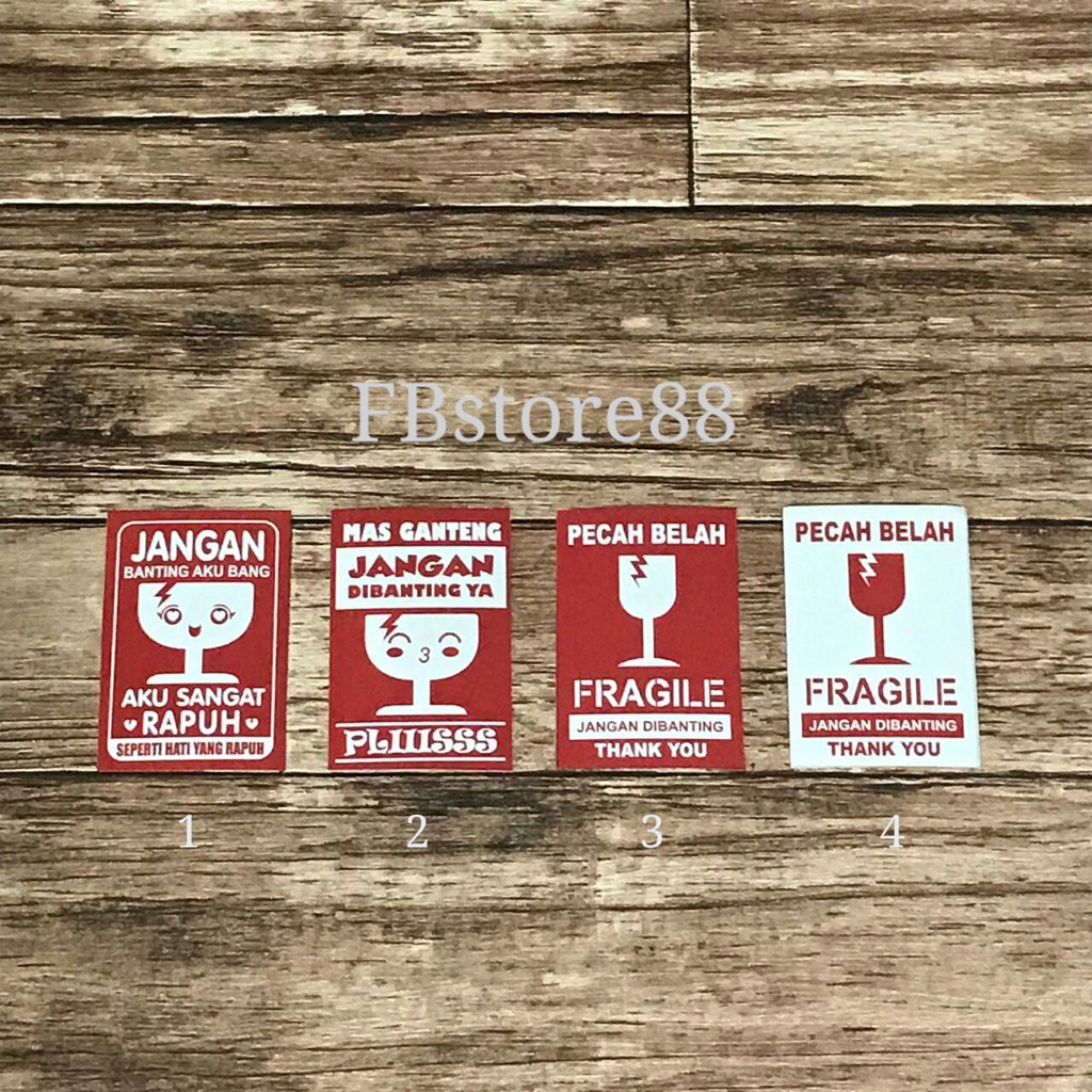 Jual Sticker Fragile Ukuran 4Cm x 6Cm | Shopee Indonesia