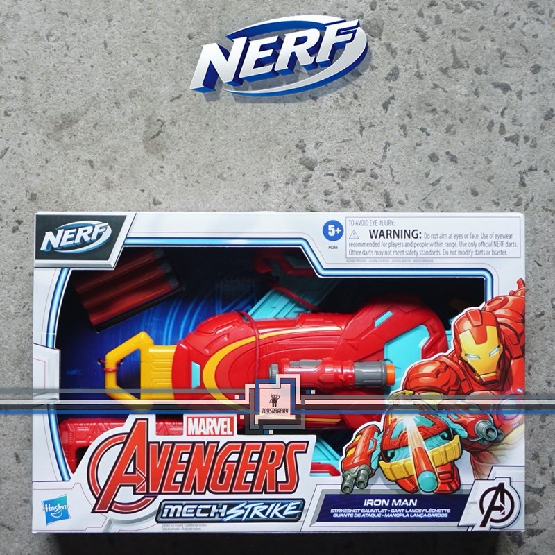Jual Nerf Marvel Avengers Mech Strike IRON MAN Strikeshot Gauntlet ...
