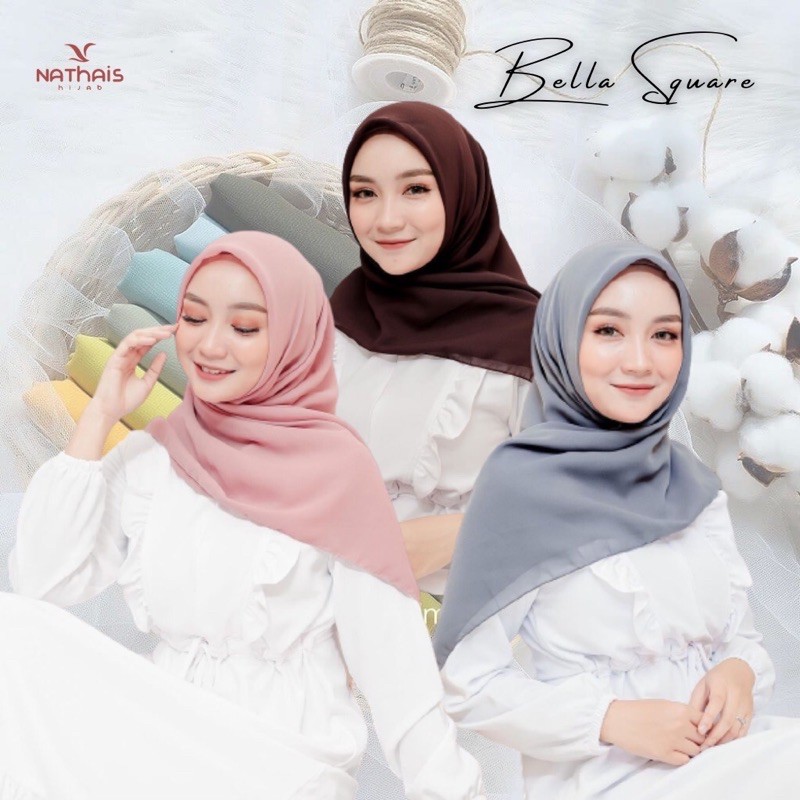 Jual [ HIJABASKET ] HIJAB BELLA SQUARE PREMIUM POLYCOTTON / JILBAB SEGI EMPAT POLOS | Shopee ...