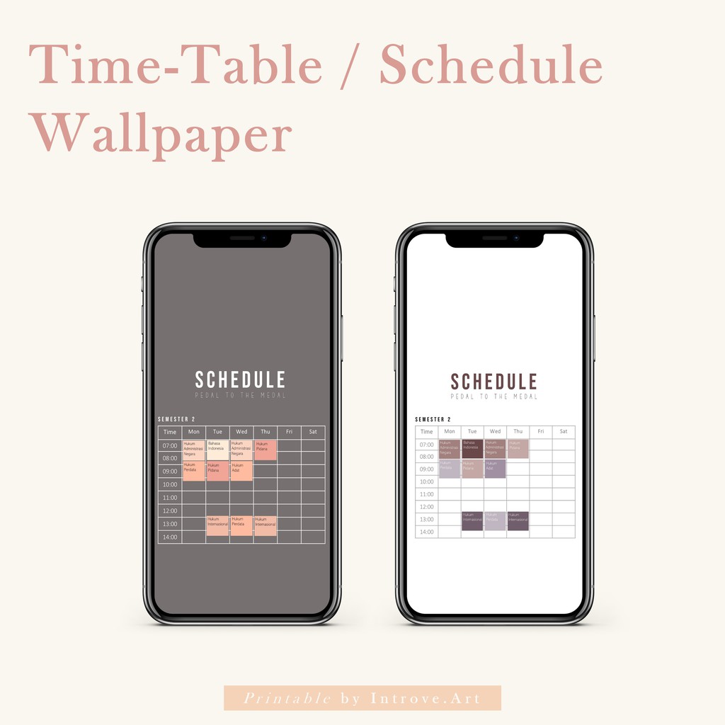 Jual Time-Table Planner Custom Wallpaper [Digital File] | Shopee Indonesia