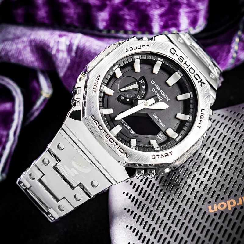 Jual Jam Tangan Pria Merk G Shock Type GA-2100 Silver Original Bm Free ...