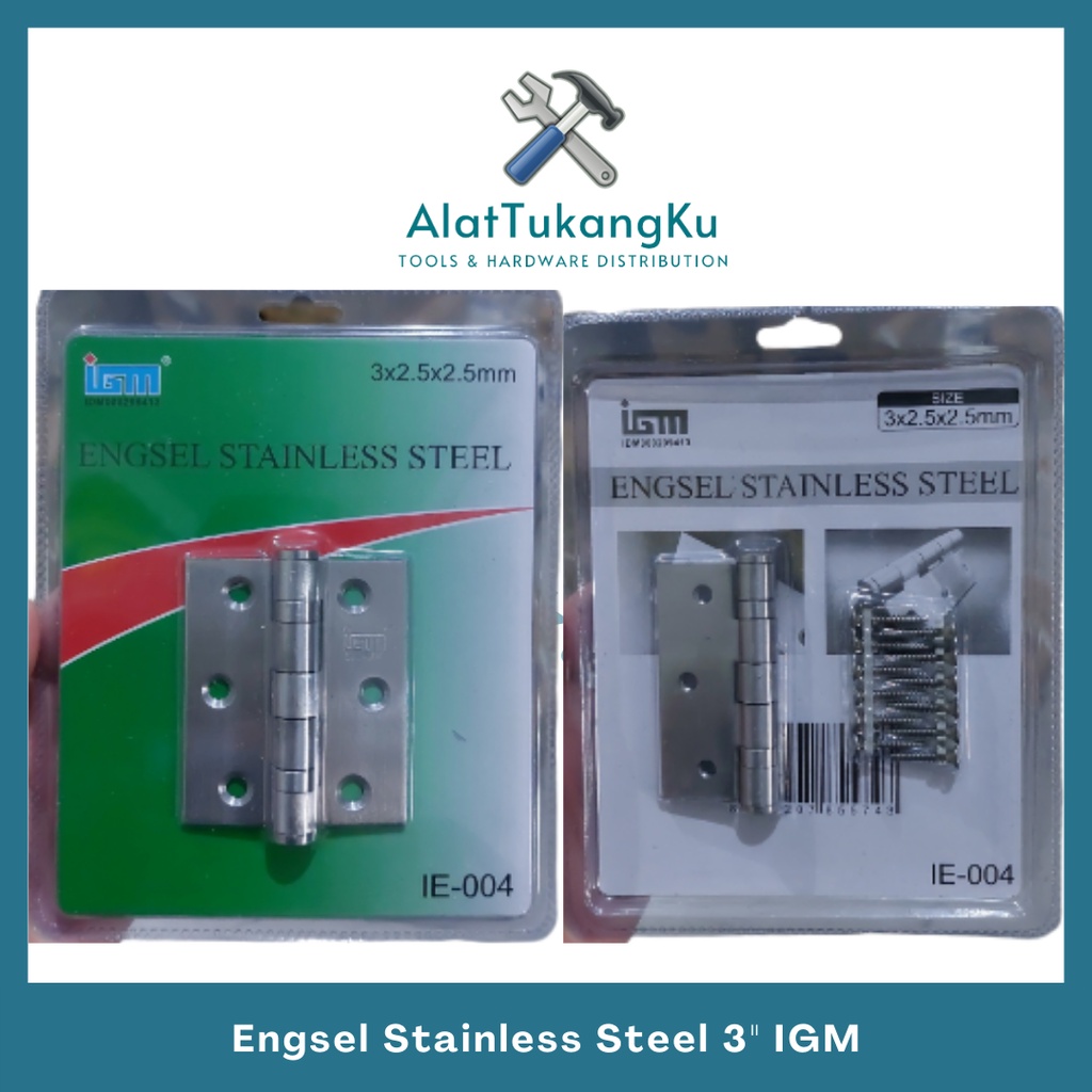 Jual Engsel Stainless Steel IGM 3" Inch Tebal - Engsel Pintu Jendela ...