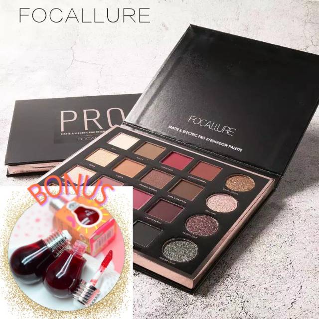 Jual Focallure Matte & Electric Pro Eyeshadow Pallete(BONUS LIPTINT ...