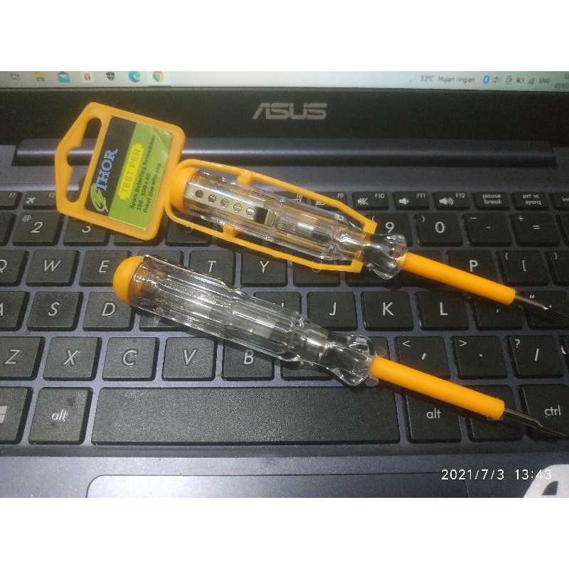Jual OBENG TESTPEN 100-500V AC OBENG LISTRIK | Shopee Indonesia