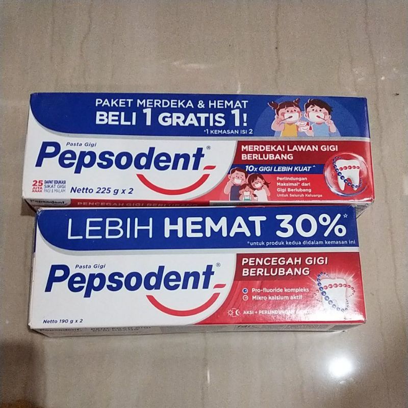 Jual Pepsodent Twins isi 2 / pepsodent Herbal twins ukuran 190g ...