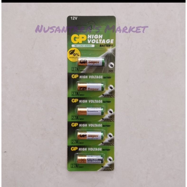 Jual Baterai remote mobil GP Super type 27A 12V | Shopee Indonesia
