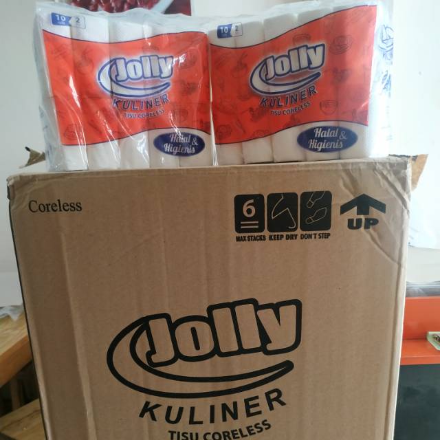 Jual Tissue Jolly Coreless 10 rolls-2ply tissue kuliner jolly coreless ...