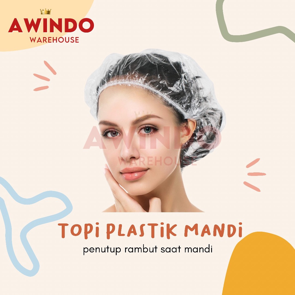 Jual TOPI MANDI PLASTIK - Penutup Rambut Kepala Mandi Shower Cap ...