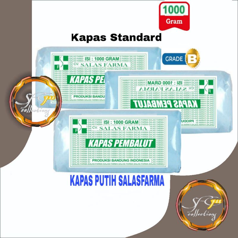 Jual SFC00DS9001000WL kapas pembalut putih salasfarma 1000 gram ...