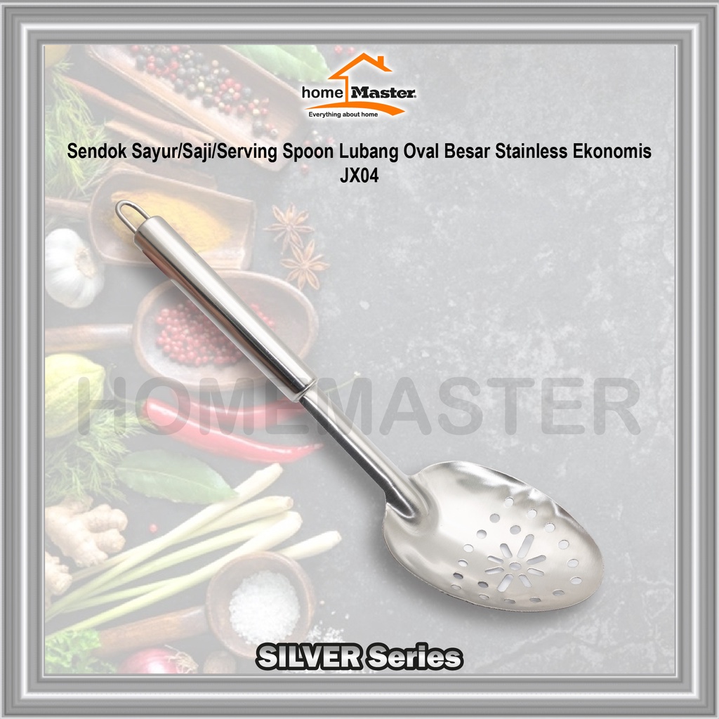 Jual HomeMaster Sendok Sayur/Serving Spoon Lubang Oval Besar Stainless ...