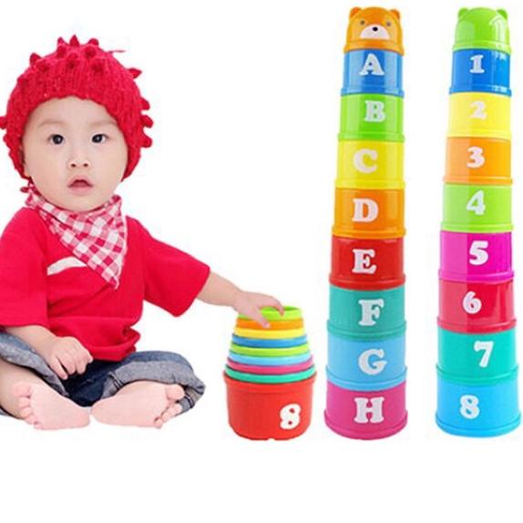 Jual Terbatas LED0Z Stacking Game Susun Mainan Edukasi Sensory Play Cup ...