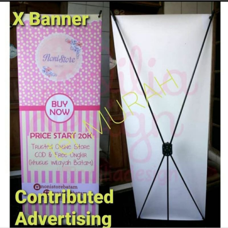 Jual X banner fiber hitam | Shopee Indonesia