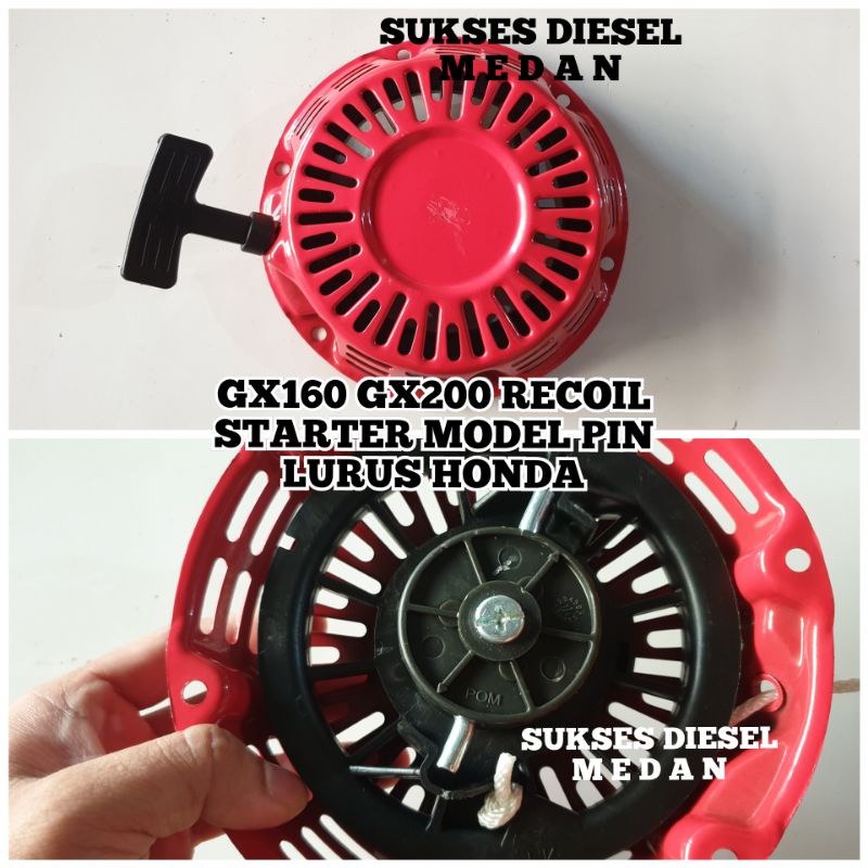 Jual Recoil Starter Model PIN LURUS Tarikan Kap Engkol Mesin Penggerak Bensin Honda Gx160 Gx200 ...