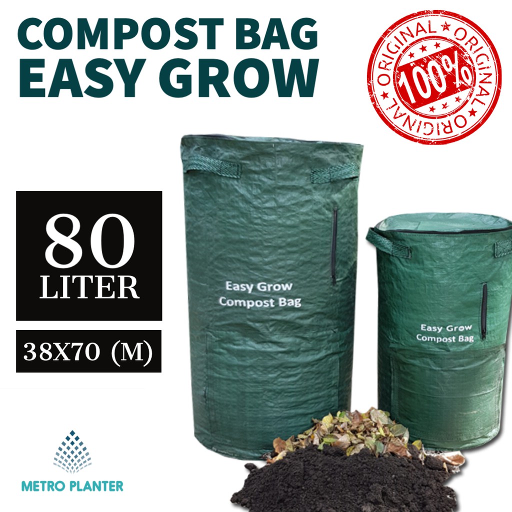 Jual Compost Bag Easy Grow 80 Liter M (38 x 70)cm - Tas Kantong Kompos ...
