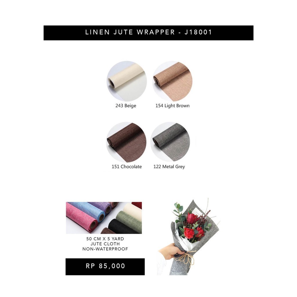 Jual Linen Jute Wrapper / Flower Wrap/ Goni Pembungkus Bunga (J18001 ...