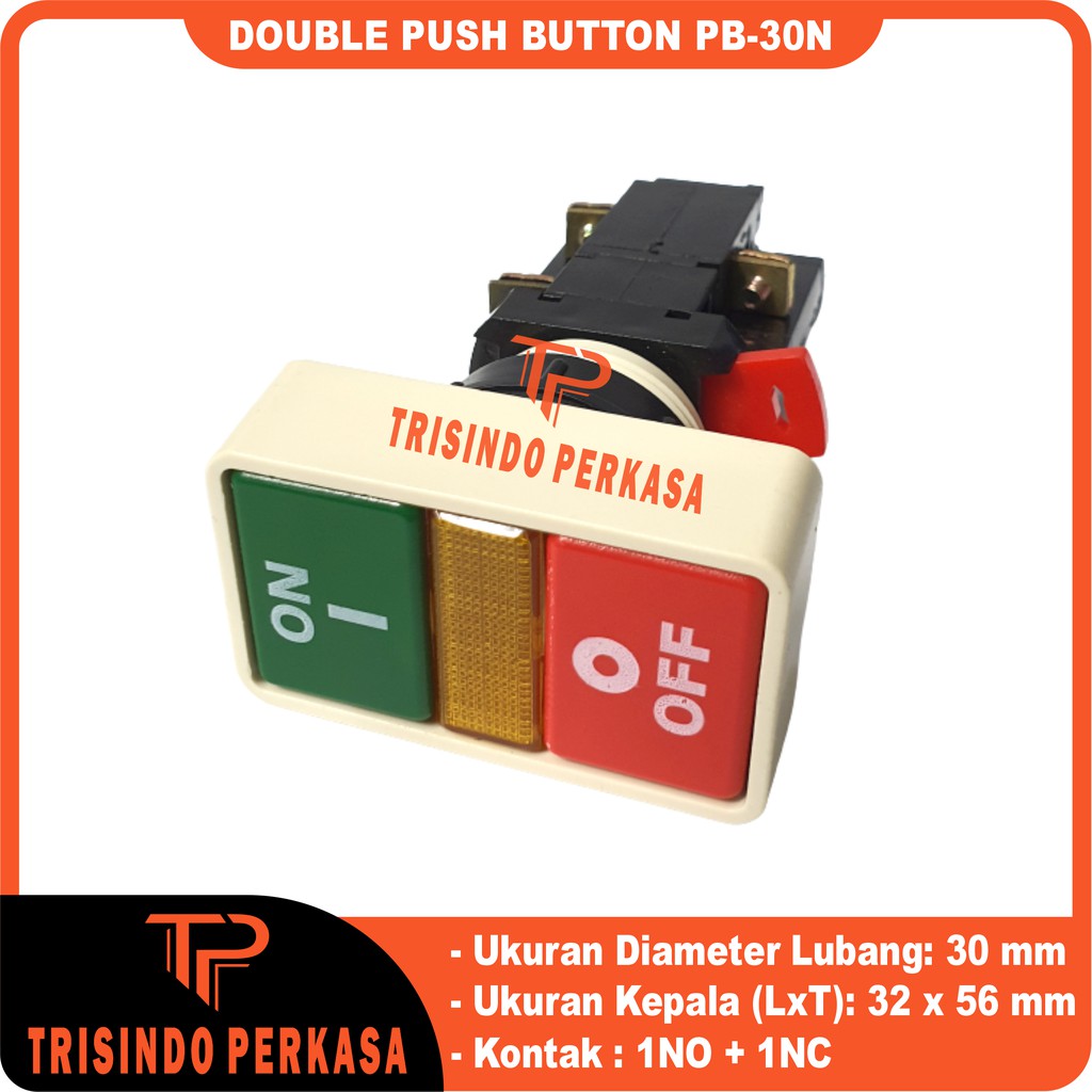 Jual Double Push Button PB-30N PB30N ON OFF | Shopee Indonesia