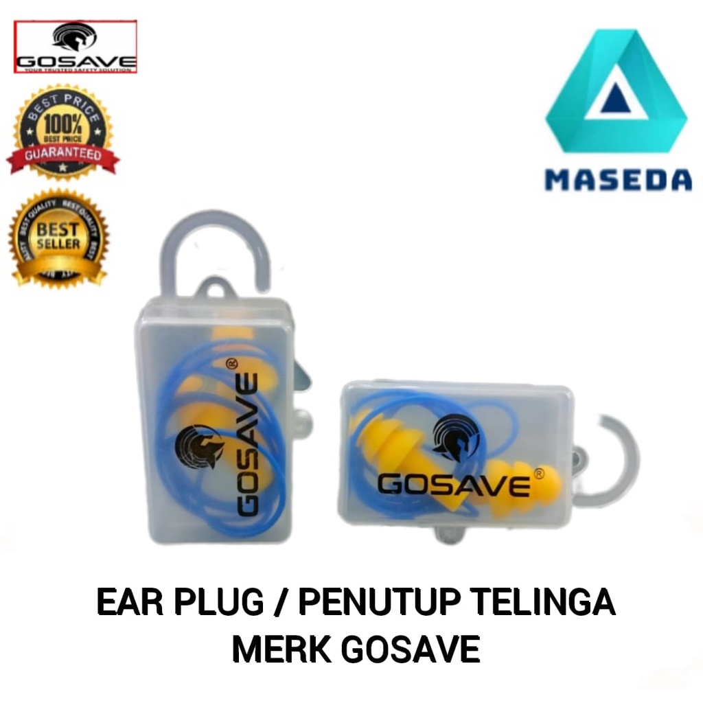 Jual PENUTUP TELINGA / EAR PLUG MERK GOSAVE ORIGINAL | Shopee Indonesia