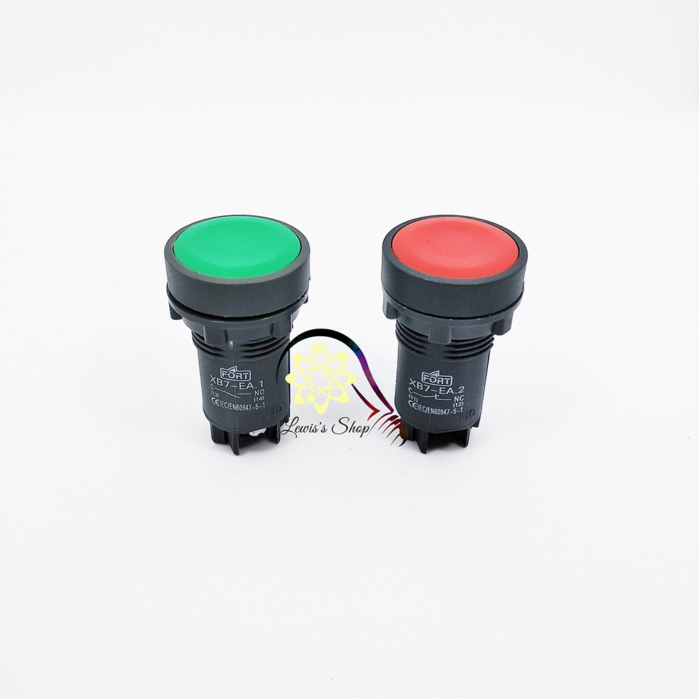 Jual Push Button Fort XB7-EA 22mm Hijau NO Merah NC Original | Shopee ...