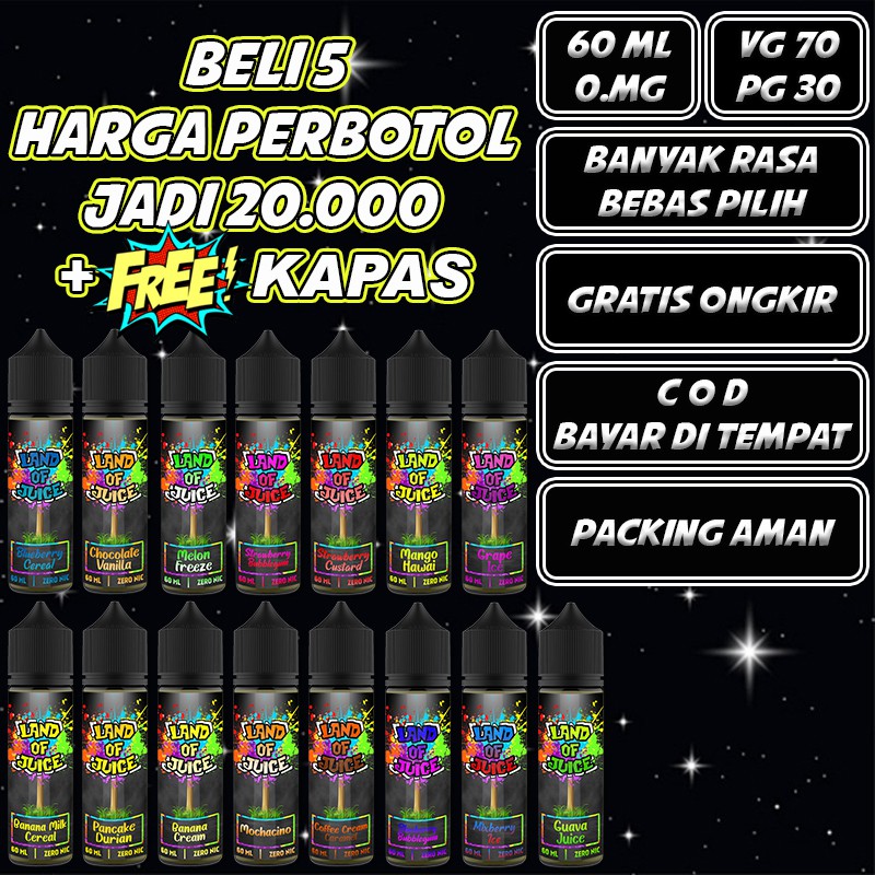 Jual Liquid Vape Land Of Juice 60ML Liquids LOJ Liqwid Liqud Liqwit ...