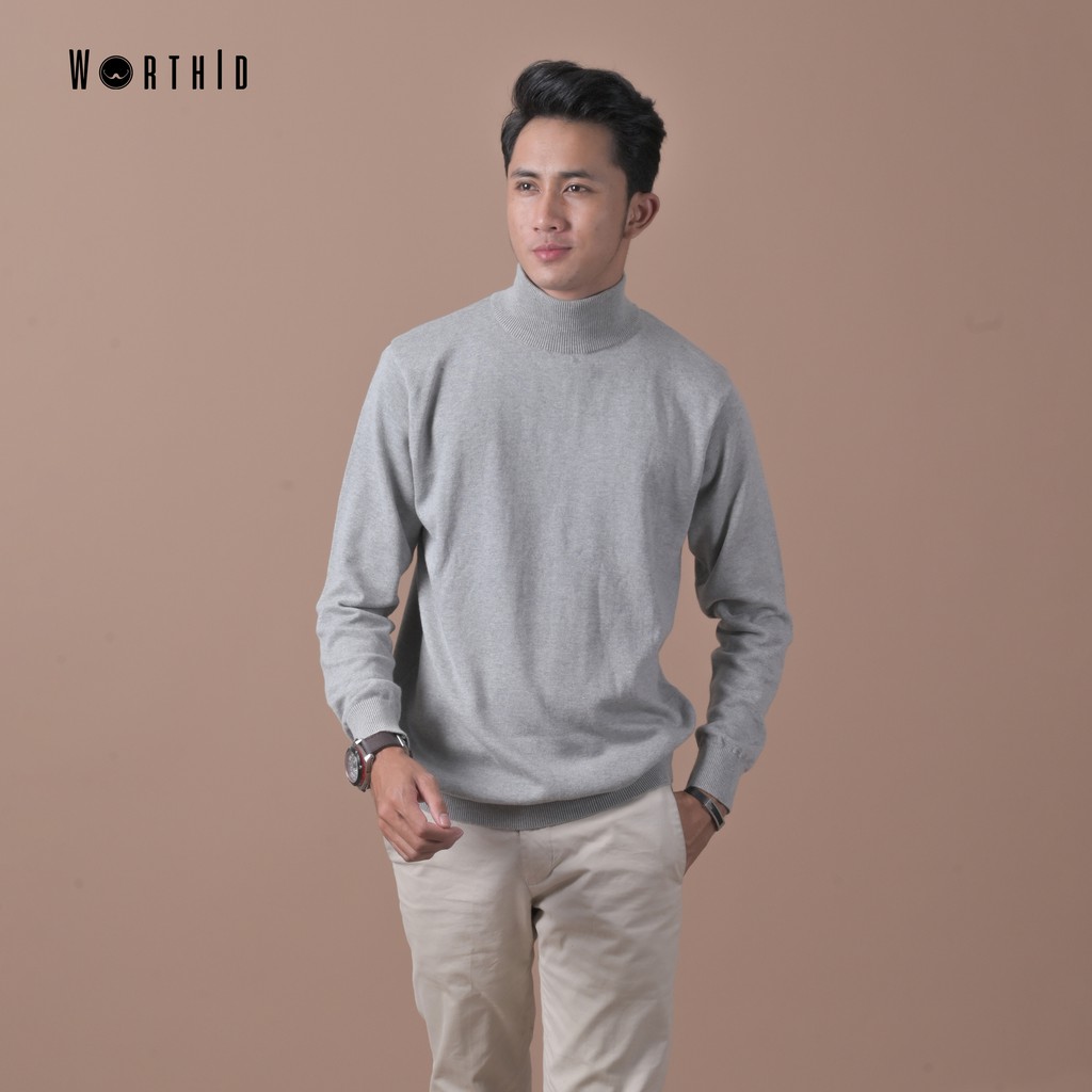 Jual Worth ID Turtleneck - Obby Grey | Shopee Indonesia