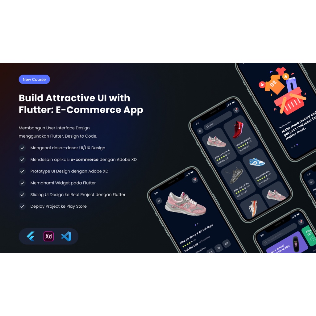 Jual Learn Flutter & UI Design: Build a Complete Mobile App | Shopee ...