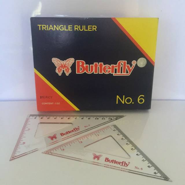 Jual Penggaris Segitiga No. 6 Butterfly - Triangle Ruler | Shopee Indonesia