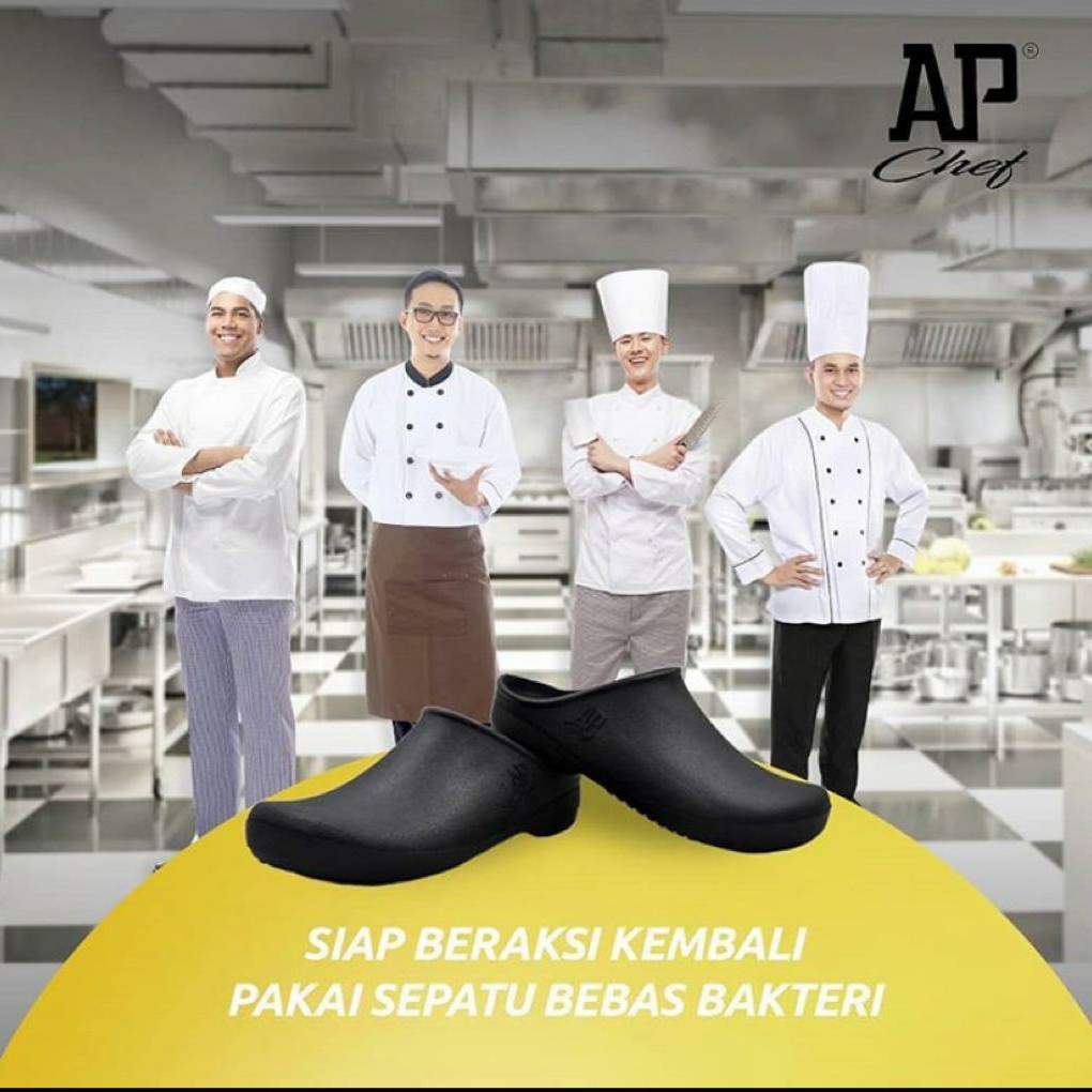 Jual SEPATU CHEF SEPATU DAPUR KARET - AP CHEF 38-45 BLACK - AP BOOTS ...