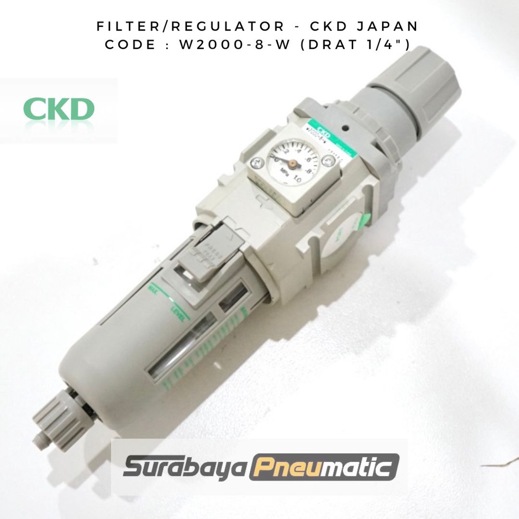 Jual CKD Japan - W2000-8-W (Drat1/4") - XCPC Filter & Regulator Udara ...