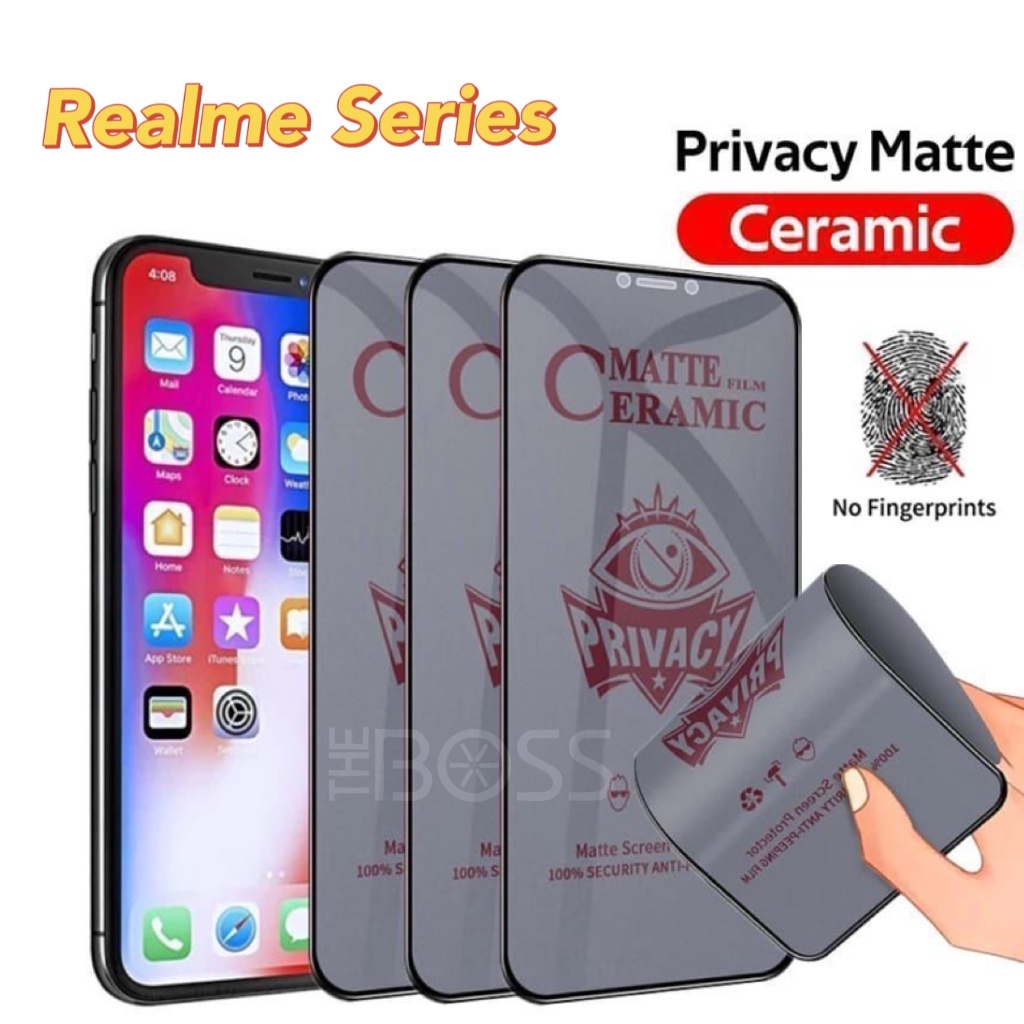 Jual TEMPERED GLASS CERAMIC MATTE PRIVACY/ANTI SPY TYPE REALME 2/2PRO 3 ...
