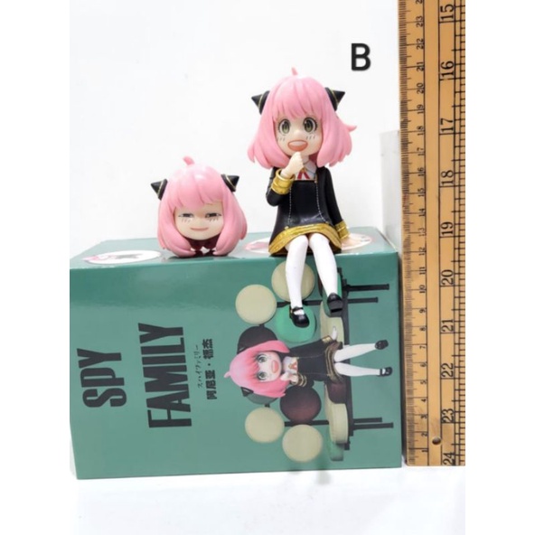 Jual ACTION FIGURE SET SPY X FAMILY ANYA FORGER CUTE CHIBI FACE TOPPER ...