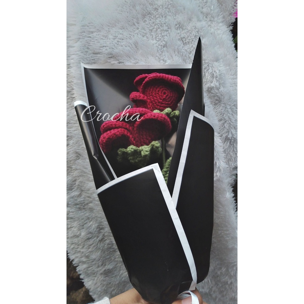 Jual Roses Crochet Bouquet (Buket Bunga Rajut Handmade) | Shopee Indonesia
