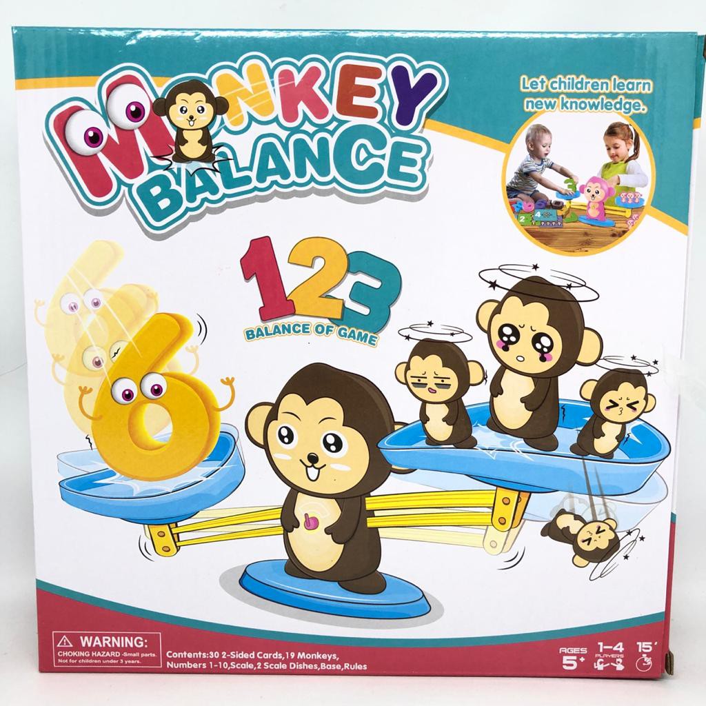 Jual Mainan edukasi anak berhitung monkey balance math toy game timbangan | Shopee Indonesia