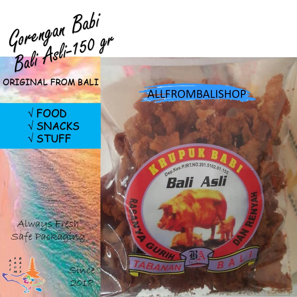 Jual GORENGAN BABI BALI ASLI-150 GR | Shopee Indonesia