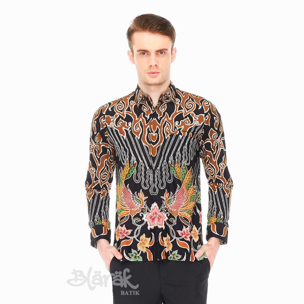 Jual BLARAK - Baju Batik Pria Mega Dharya Coklat | Shopee Indonesia